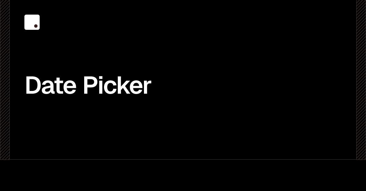 Date Picker - dotUI
